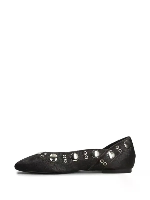 BIBI LOU Eyelet-embellished Ballet Flats - Brown