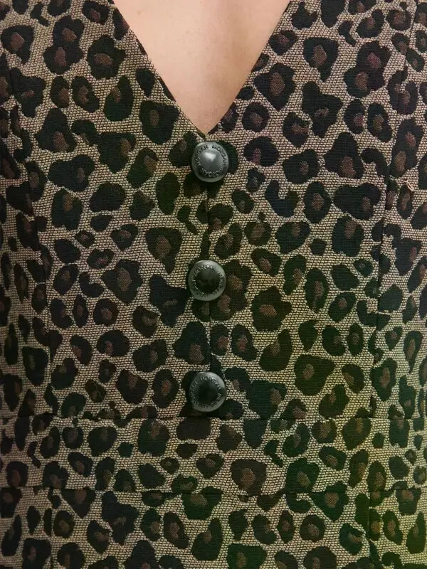 MORGAN V-neck Button Mini Dress
