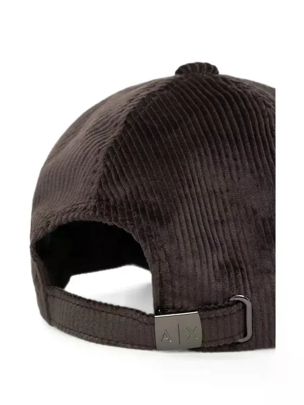 Armani Exchange Logo-embroidered Corduroy Baseball Cap