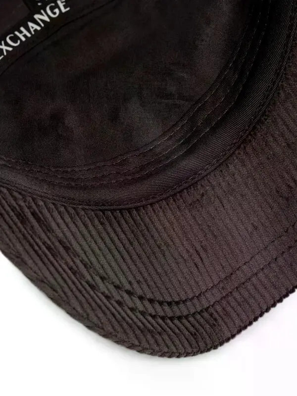Armani Exchange Logo-embroidered Corduroy Baseball Cap