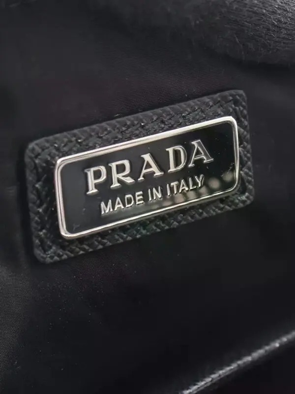 Prada 2020s Triangle Logo Clutch Bag