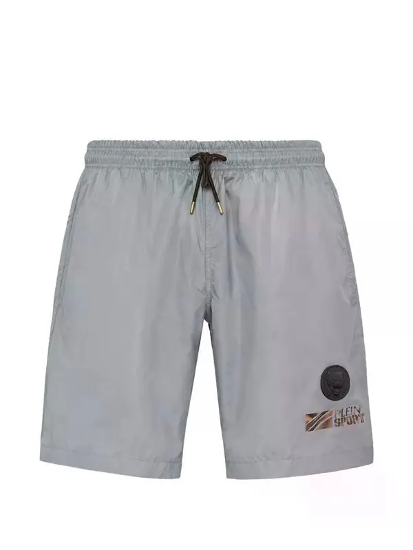 PLEIN SPORT Logo-patch Drawstring Swim Shorts