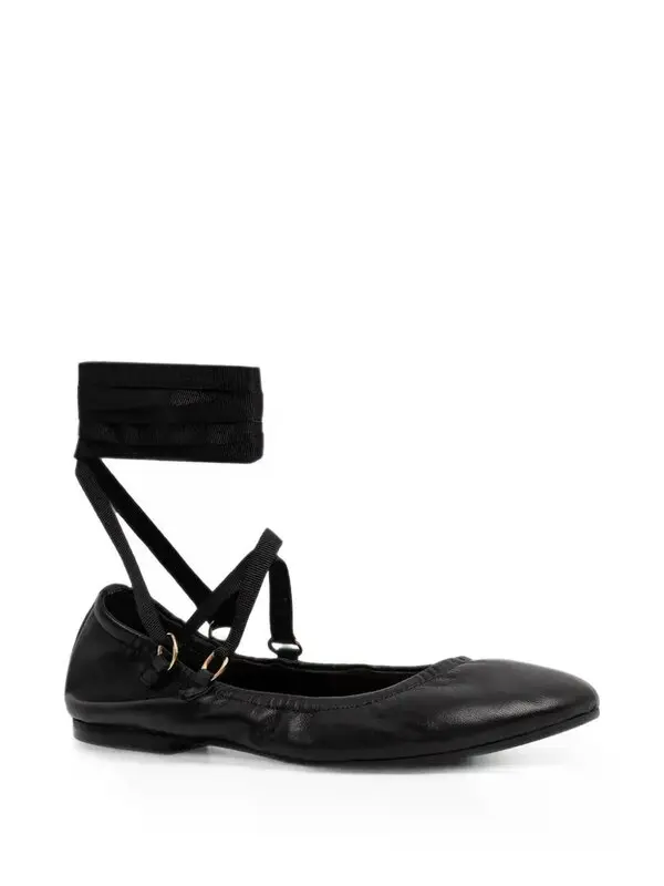 JONAK PARIS Desireuse Lace-up Ballet Flats
