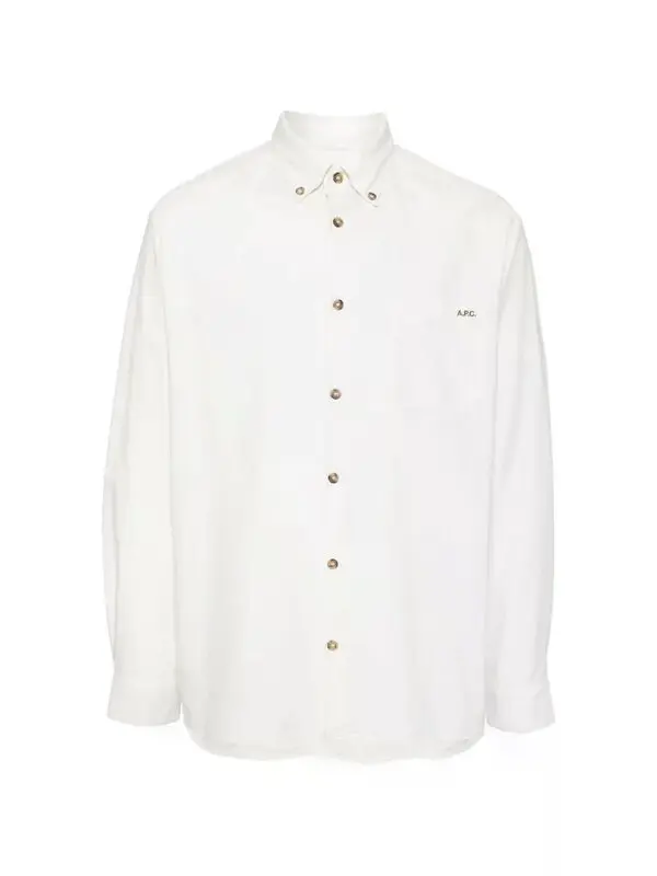 A.p.c. Logo-print Button-down Shirt