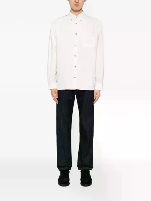 A.p.c. Logo-print Button-down Shirt