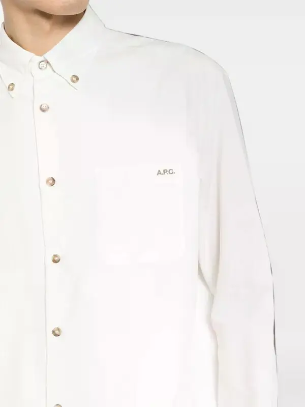 A.p.c. Logo-print Button-down Shirt