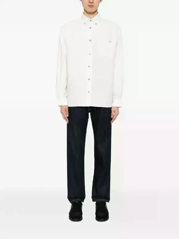 A.p.c. Logo-print Button-down Shirt