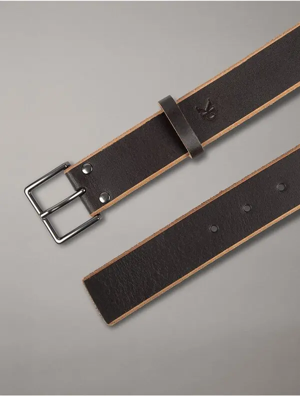 Calvin Klein Raw Edge Leather Belt