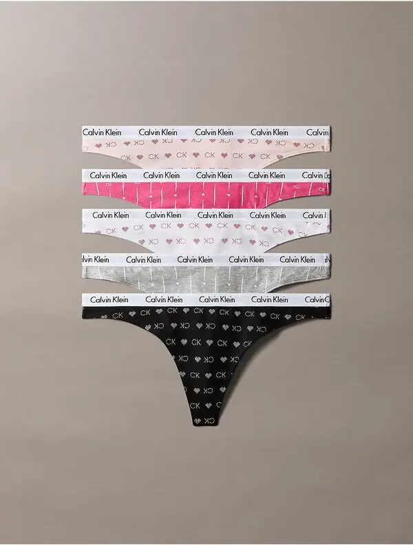 Calvin Klein Carousel Cotton Stretch 5-pack Thong - Multi