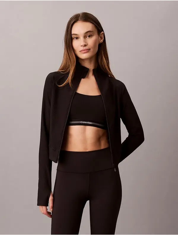 Calvin Klein Soft Sport Rib Jacket - Black