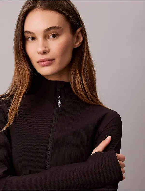 Calvin Klein Soft Sport Rib Jacket - Black