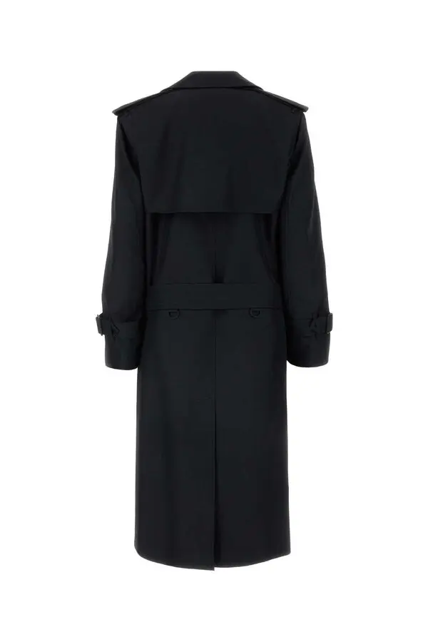 Burberry Silk Blend Trench Jacket