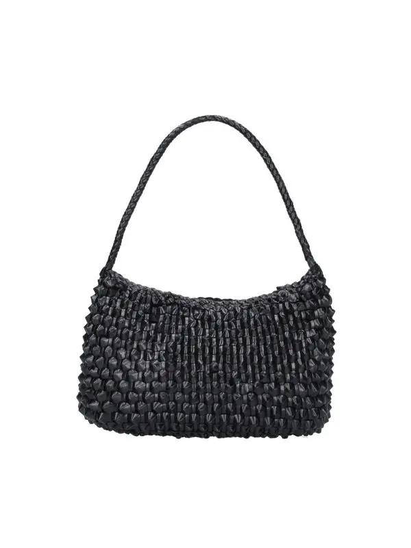 Dragon Diffusion Woven Leather Shoulder Bag