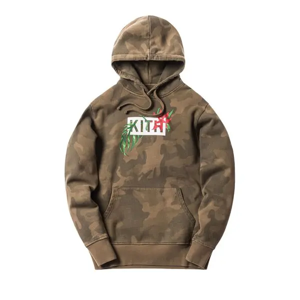 Kith In Bloom Classic Logo Hoodie 'woodland Camo