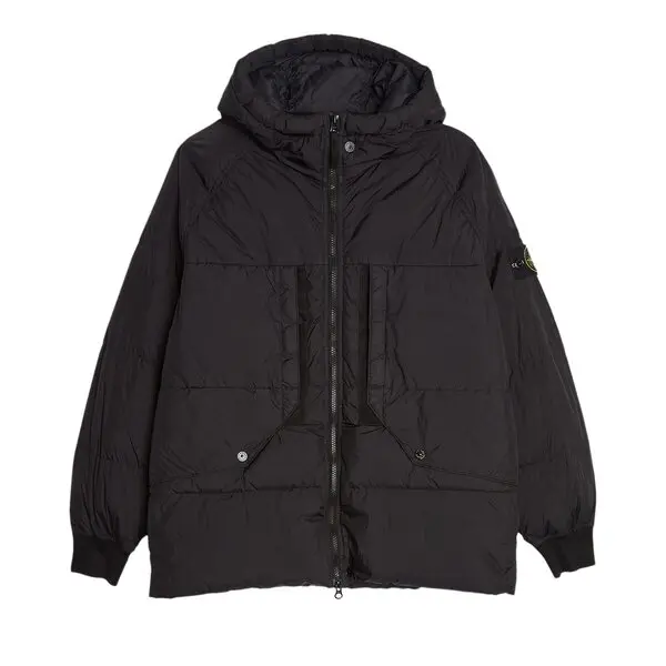 Stone Island Crinkle Reps Hooded Down Jacket