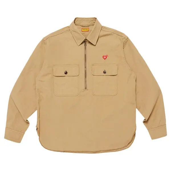 HUMAN MADE Zip-up Work Shirt 'beige