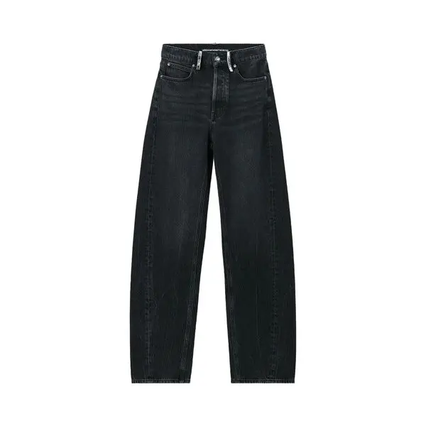 Alexander Wang Crystal Beltloops Float Mid Rise Relaxed Jean