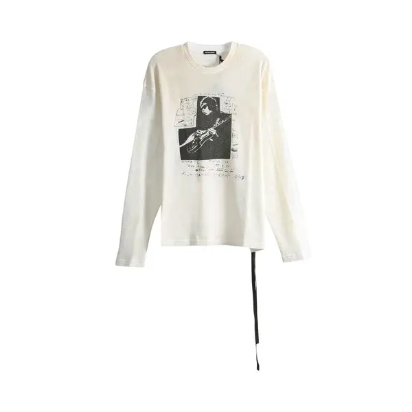 ANN DEMEULEMEESTER Emil Relax Fit Boxy T-shirt 'chalk