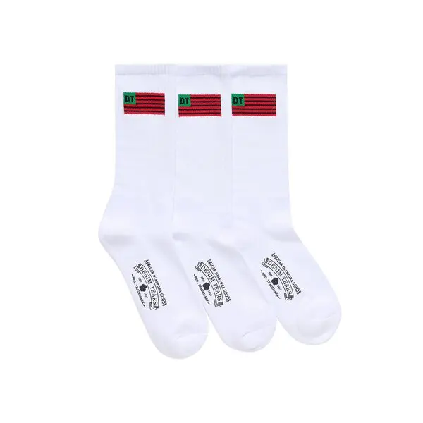 DENIM TEARS Flag Socks 3-pack