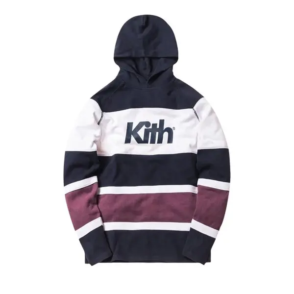 Kith Delk Paneled Hoodie 'navy