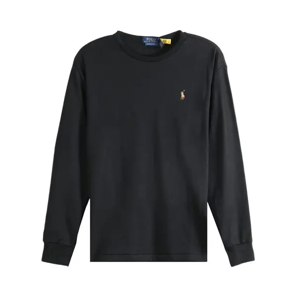 Polo Ralph Lauren Long-sleeve Soft Touch Crewneck T-shirt - Black