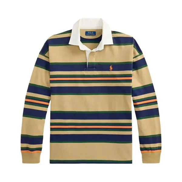 Polo Ralph Lauren Long Sleeve Yarn-dyed Rugby Polo 'khaki