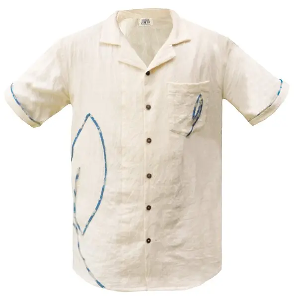 JIWYA Neutrals Asok Relaxed Cotton Shirt