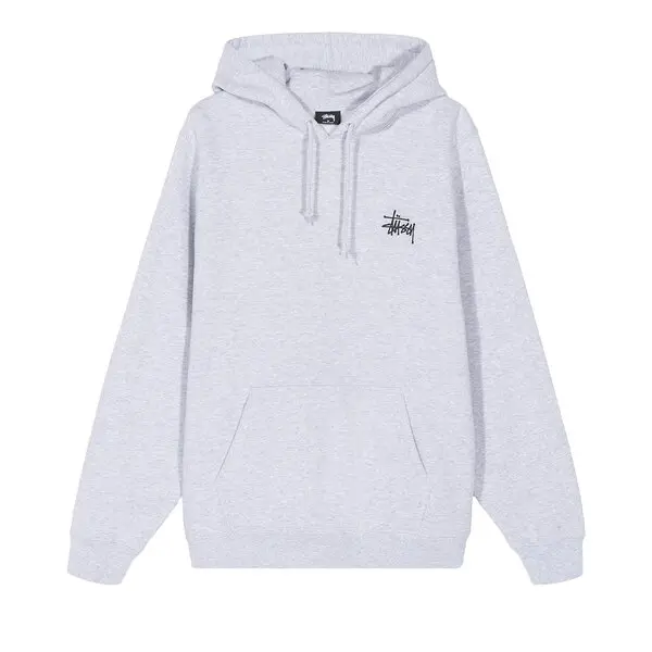 StÜssy Basic Hoodie 'ash Heather
