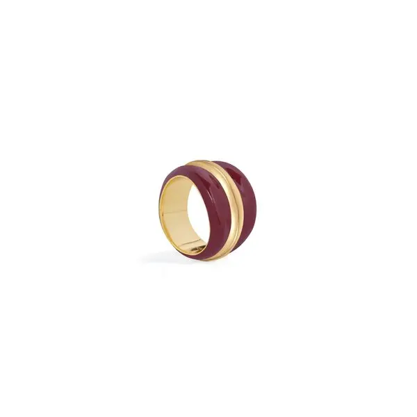 RETRO CHIC Red / Gold Ostuni Red Ring