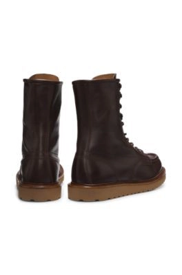 BOSS By Beckham Lace-up Boots In Leather