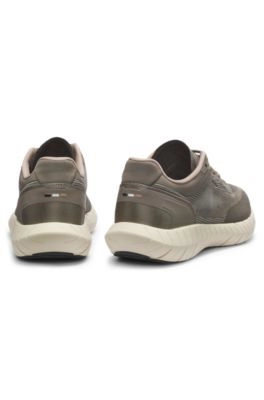 BOSS Motion Lace-up Sneakers In Woven Jacquard