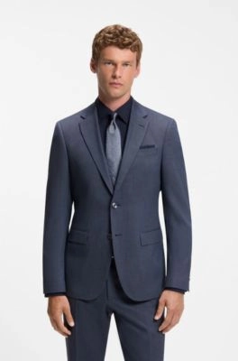 BOSS One Patterned Silk-jacquard Tie - Light Blue