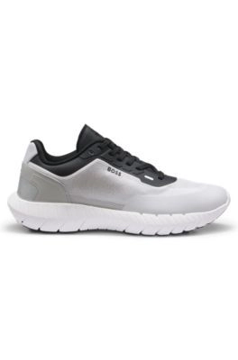BOSS Motion Lace-up Sneakers In Woven Jacquard