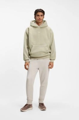 BOSS Teddy-fleece Hoodie With Embroidered Logo