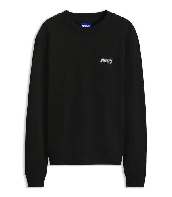 Hugo Cotton-terry Sweatshirt With Logo Artwork