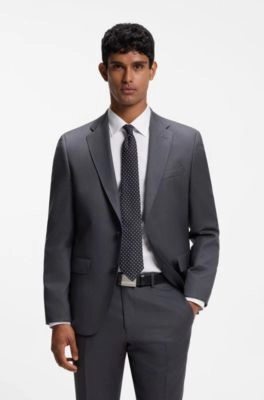 BOSS One Patterned Silk-jacquard Tie - Dark Blue