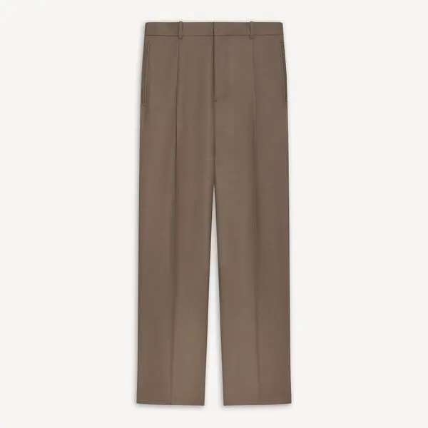 Theory Relaxed Pleat Pant In Studio Wool - Tarmac