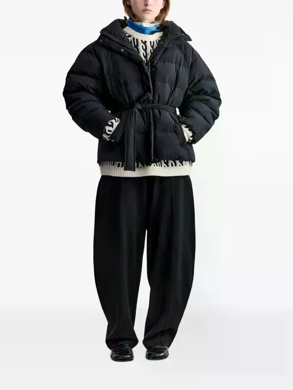 Maison Kitsuné Belted Quilted Coat
