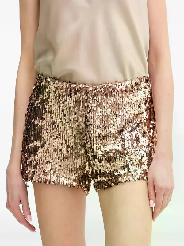 HAVEONE Sequin-embellished Shorts - Brown