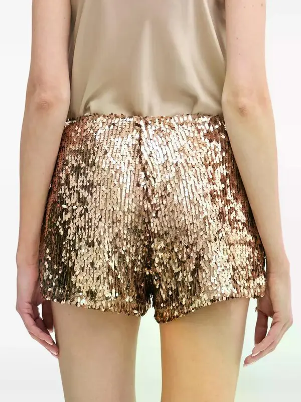 HAVEONE Sequin-embellished Shorts - Brown