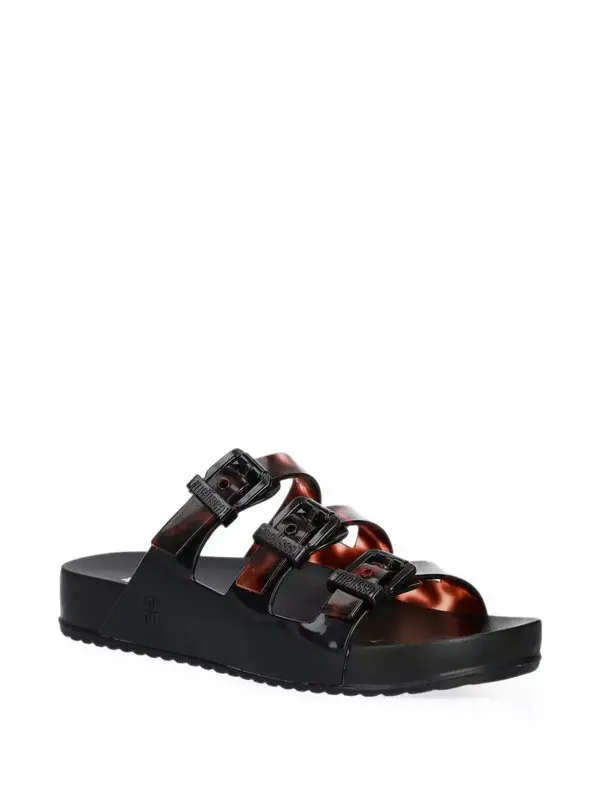 Melissa Cozy Triple Buckle-strap Slides