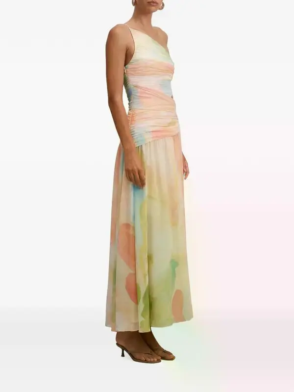 EVER NEW Connie Ruched Asymmetric Maxi Dress