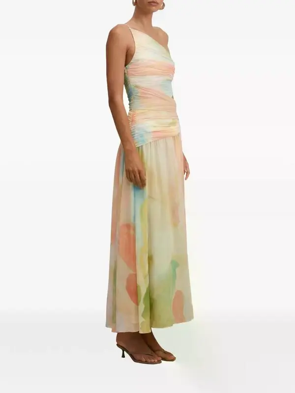 EVER NEW Connie Ruched Asymmetric Maxi Dress - Neutrals