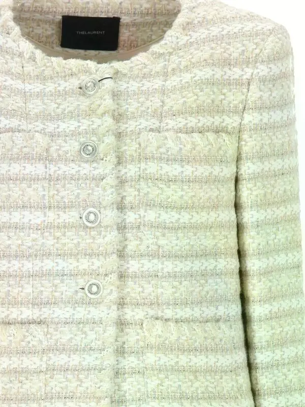 THELAURENT Tweed Frayed-edge Jacket