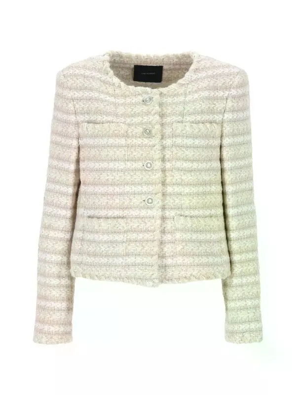 THELAURENT Tweed Frayed-edge Jacket