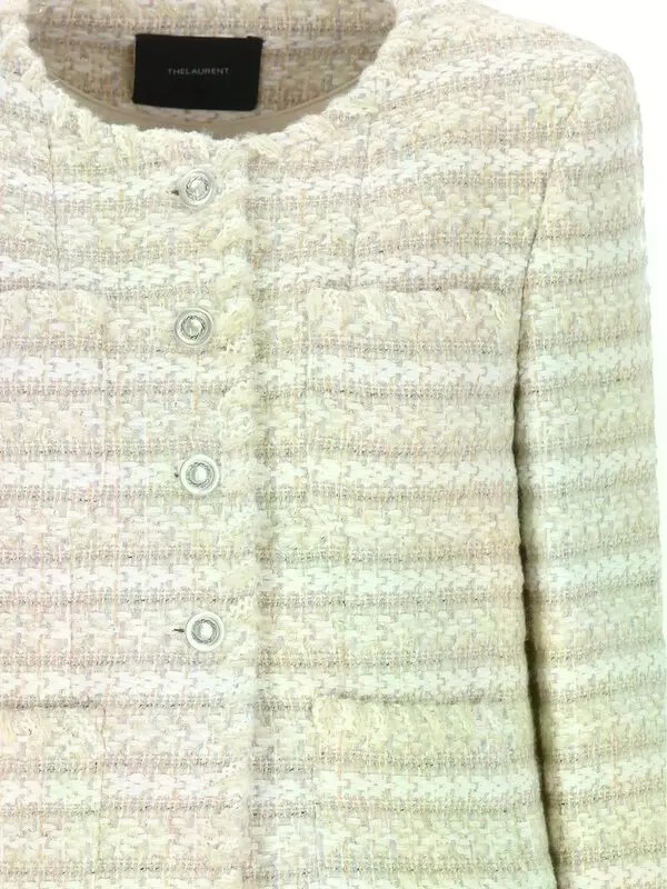 THELAURENT Tweed Frayed-edge Jacket