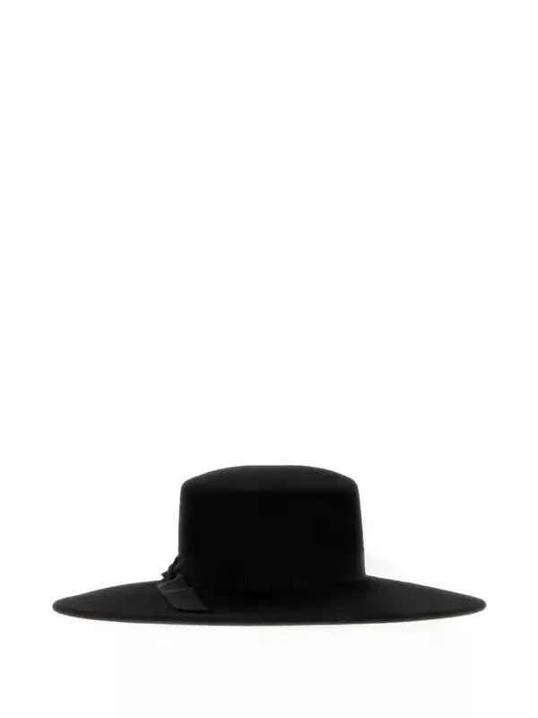 Alanui Gaucho Flannel-finish Wide-brim Hat - Black