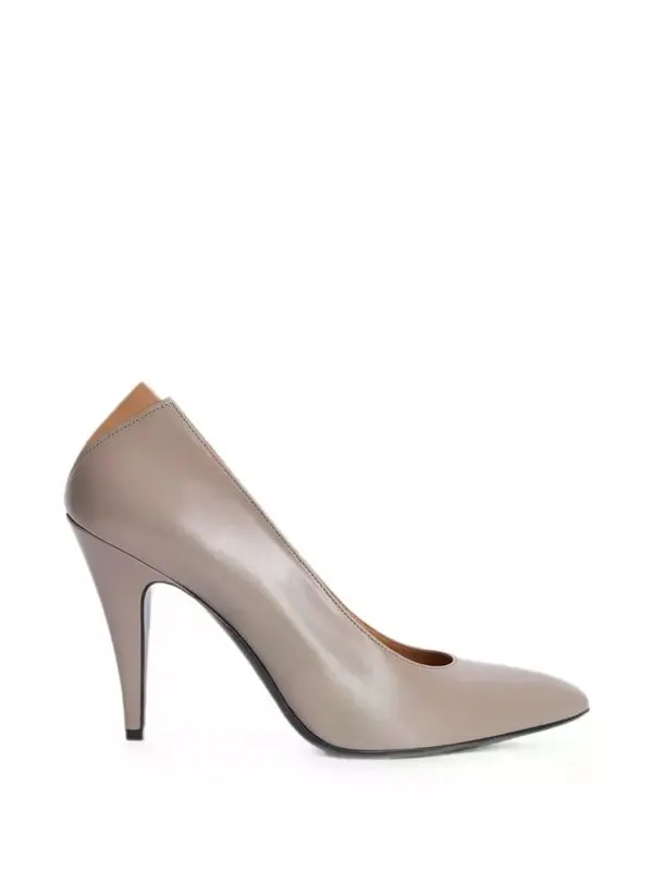 JIL SANDER Pointed-toe V-back Pumps - Neutrals