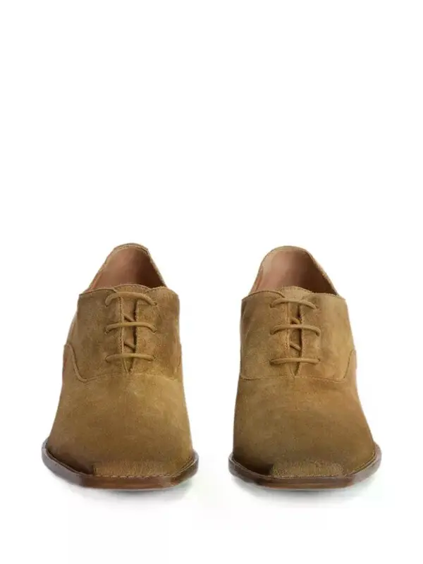 JIL SANDER Squared-toe Suede Lace-up Shoes