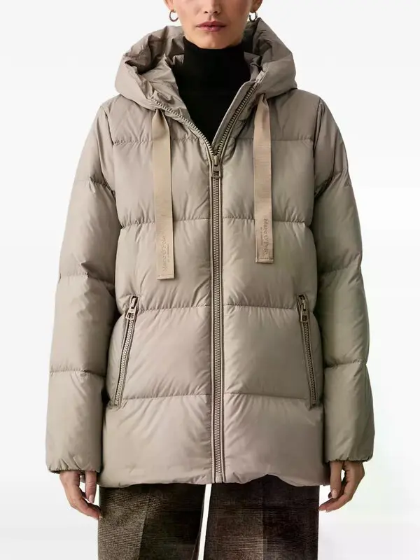 Marc O'polo Quilted Hooded Jacket - Neutrals